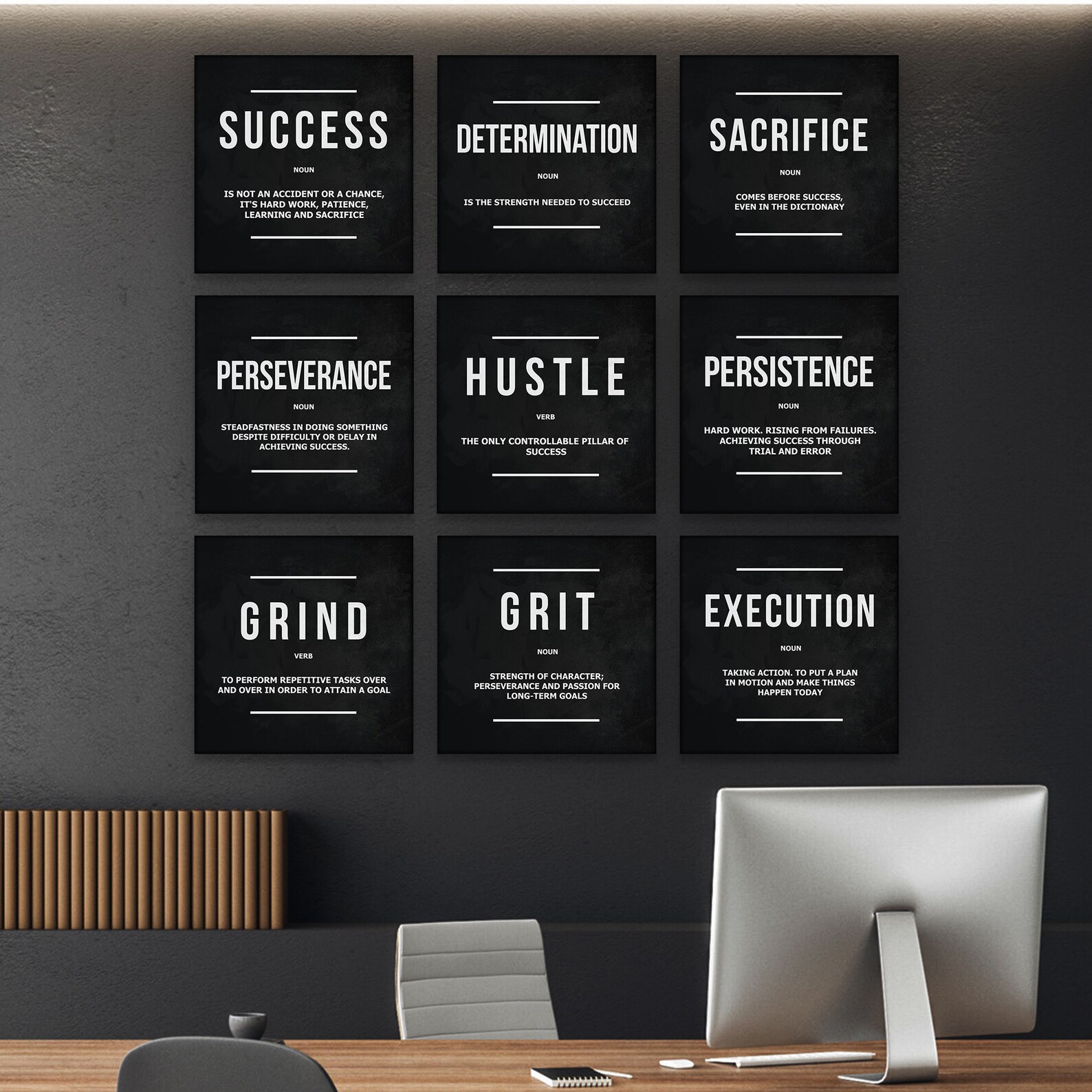 Entrepreneur Inspiration 9x Motivational Canvas Prints Bundle Office ...