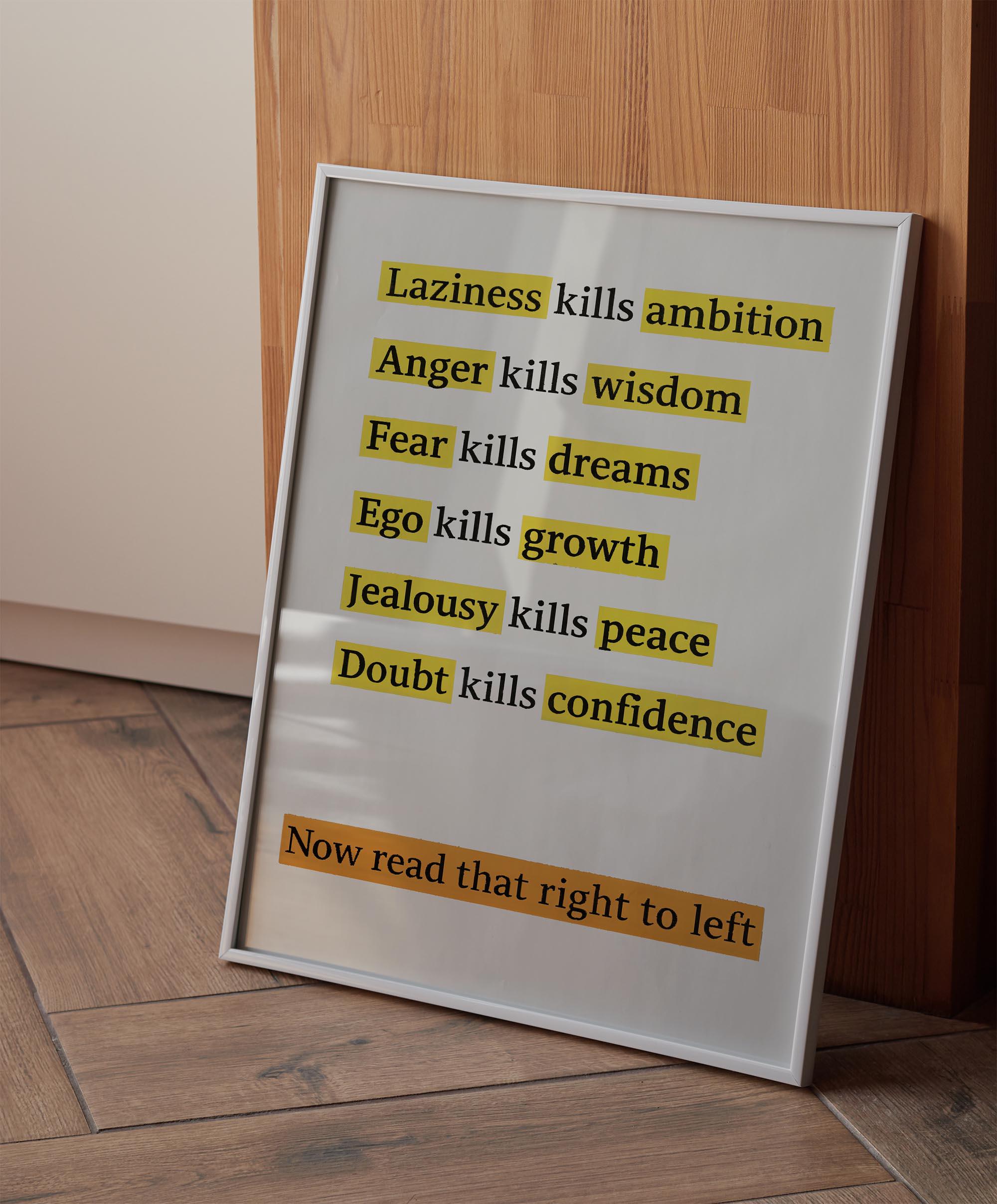 Reverse Perspective Motivational Wall Art | Inspirational Quote Canvas ...