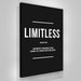 Limitless Adjective Wall Art Modern Office Decor Definition Canvas ...