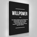 Willpower Motivational Wall Art, Inspirational Quote Office Decor ...