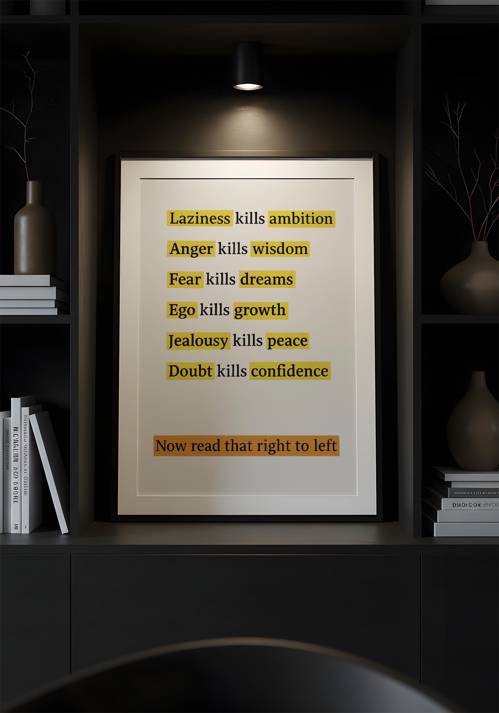 Reverse Perspective Motivational Wall Art | Inspirational Quote Canvas ...