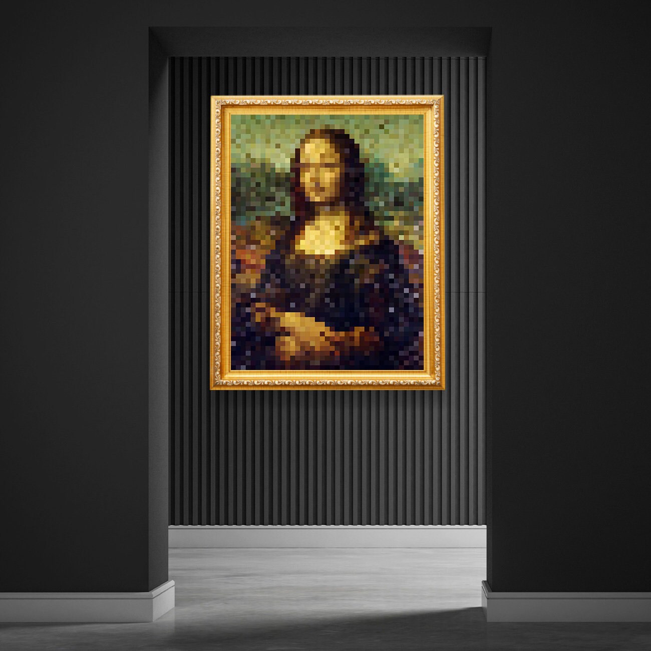 Mona Lisa Pixel Museum Quality Canvas Print Reproduction Art | Etsy