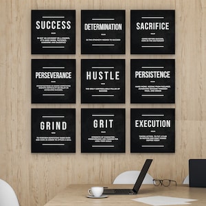 Entrepreneur Inspiration 9x Motivational Canvas Prints Bundle Office ...