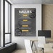 Core Values Wall Art Company Modern Office Decor Canvas Print ...