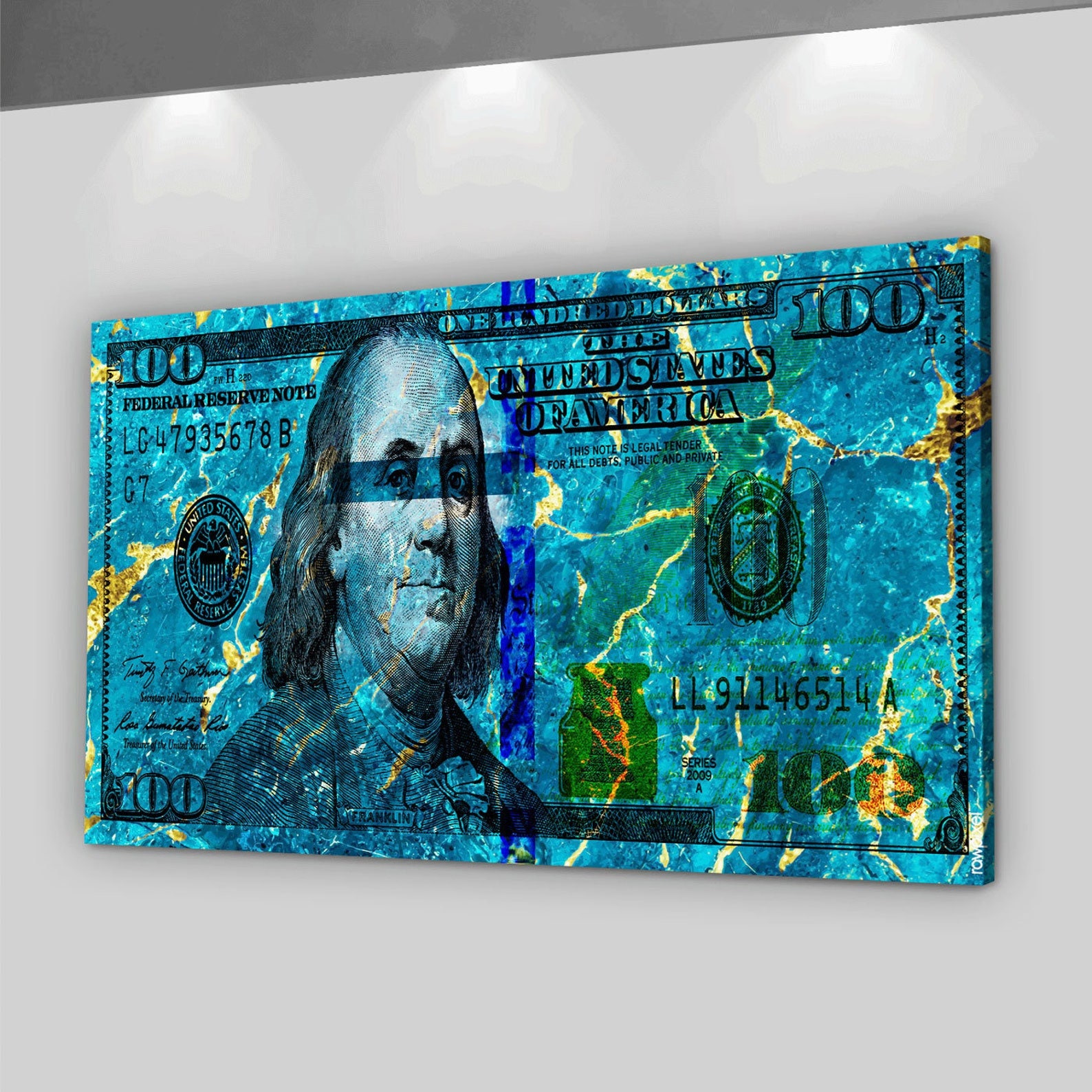 100 Dollar Bill Millionaire Art Print Canvas Print Money Wall - Etsy