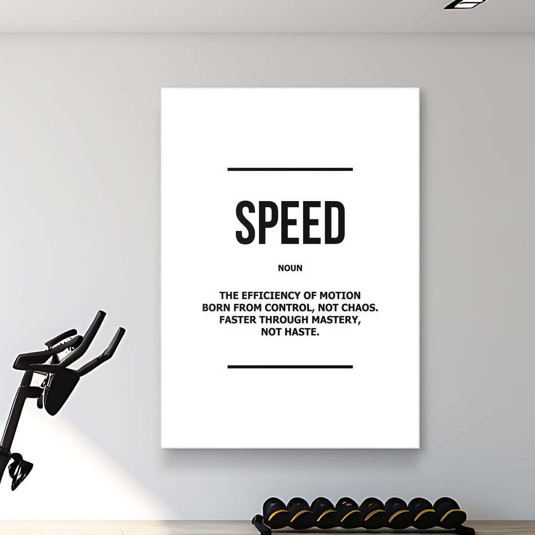 Speed Definition Wall Art | Athlete Motivation Canvas Print | Gym ...