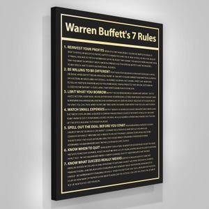 Investor Warren Buffett Wealth Canvas Print Office Decor Financial ...
