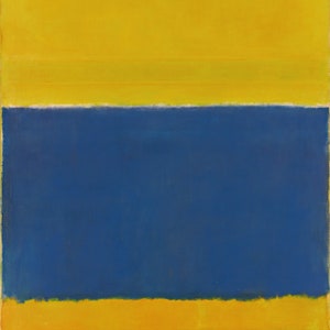 Mark Rothko Painting Untitled yellow and Blue Abstract - Etsy