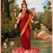 Buy Goddess Lakshmi - Raja Ravi Varma - Canvas Painting - Canvas Roll ...