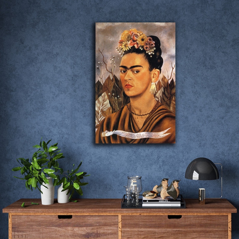 Peinture frida Kahlo Autoportrait dédié au Dr Eloesser - Etsy France