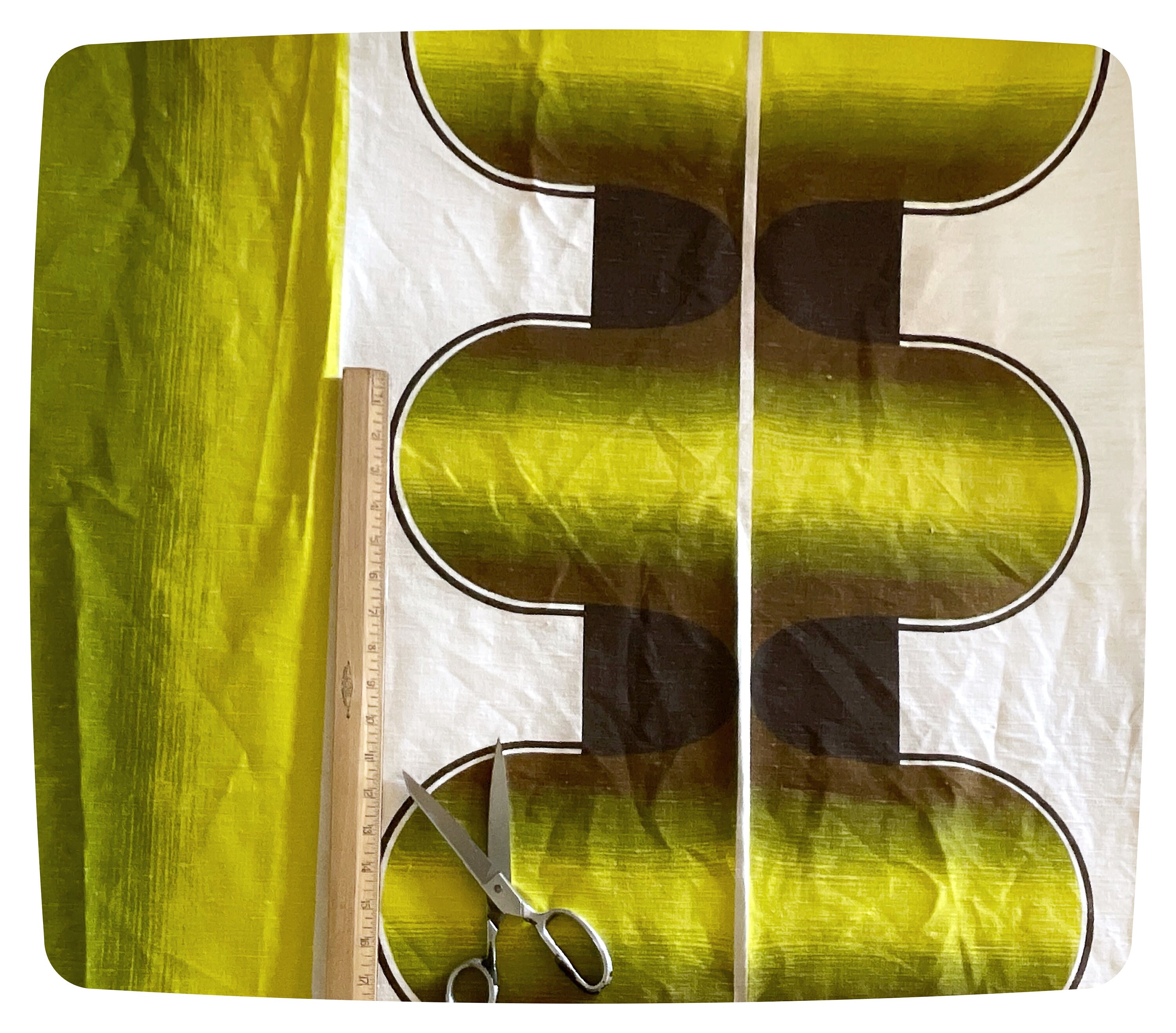 Groovy Vintage 60s MCM Op Art Fabric, Large Scale Print, Home Decor ...