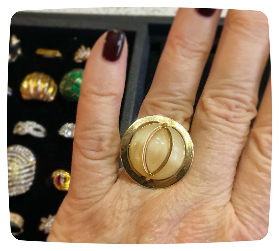 Vintage SARAH COVENTRY Ring, Signed Designer, 60s 70s Costume Jewelry ...