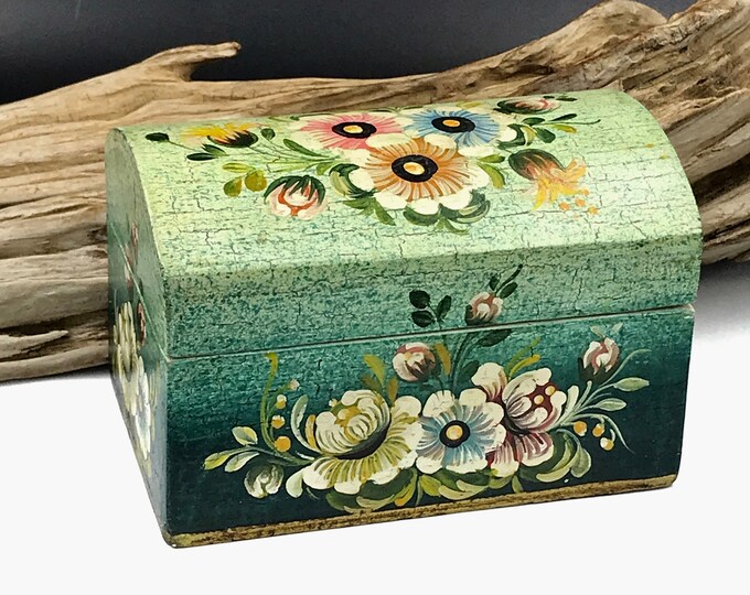 VTG Robert M. Weiss Handmade in Peru Painted Floral Folk Art Wood ...