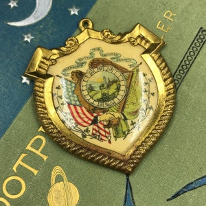 Antique Ancient Order of the Hibernians of America Celluloid Medallion, AOH U.S.A. Medallion ...