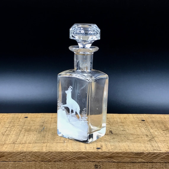 Antique Mary Gregory Perfume Bottle: Hand-Painted Ena… - Gem