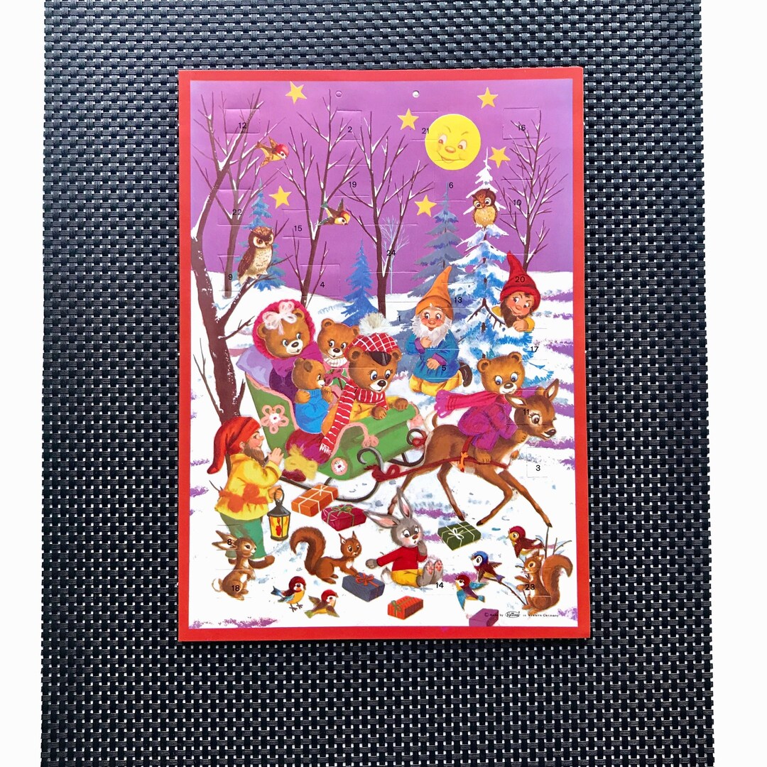 Magical VTG Kruger West Germany Christmas Advent Calendar NEVER USED ...