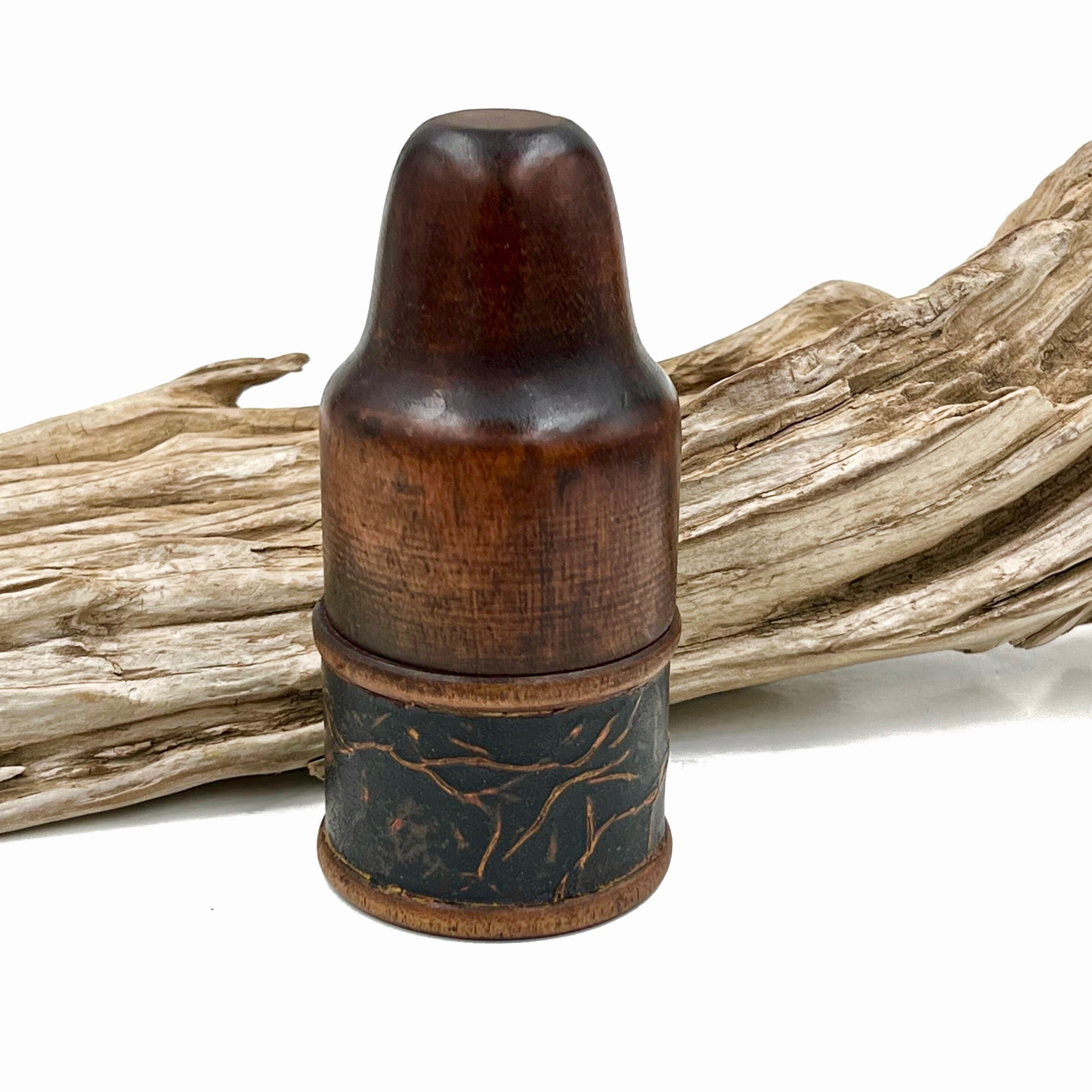 VTG to Antique Turned Wood Treenware Box Bullet Shaped - Etsy