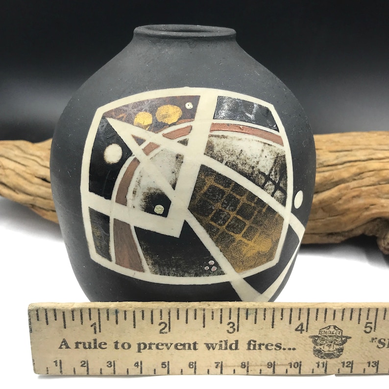 Vintage Doug Irish-hosler Studio Pottery Vase: Geometric Post Modern ...