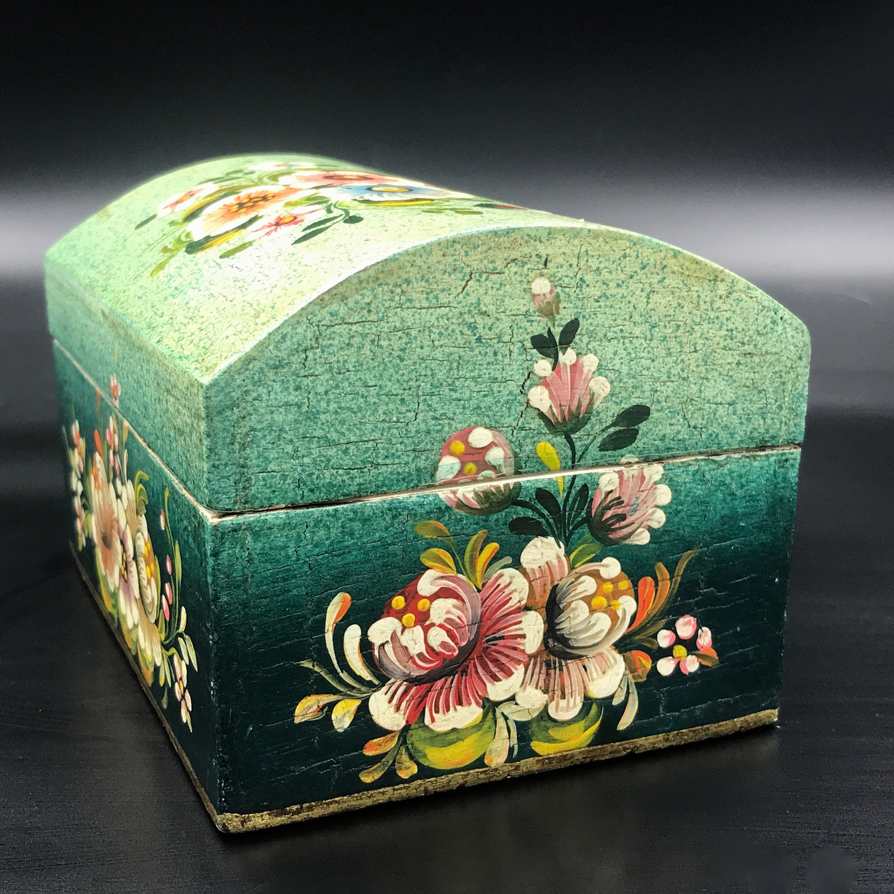 VTG Robert M. Weiss Handmade in Peru Painted Floral Folk Art | Etsy