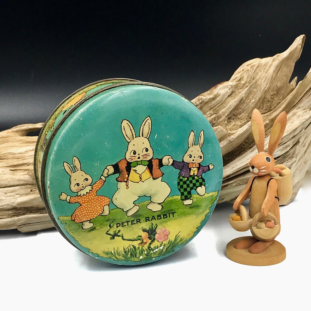 1930s TINDECO Peter Rabbit Candy Tin With Harrison Cady Illustration ...