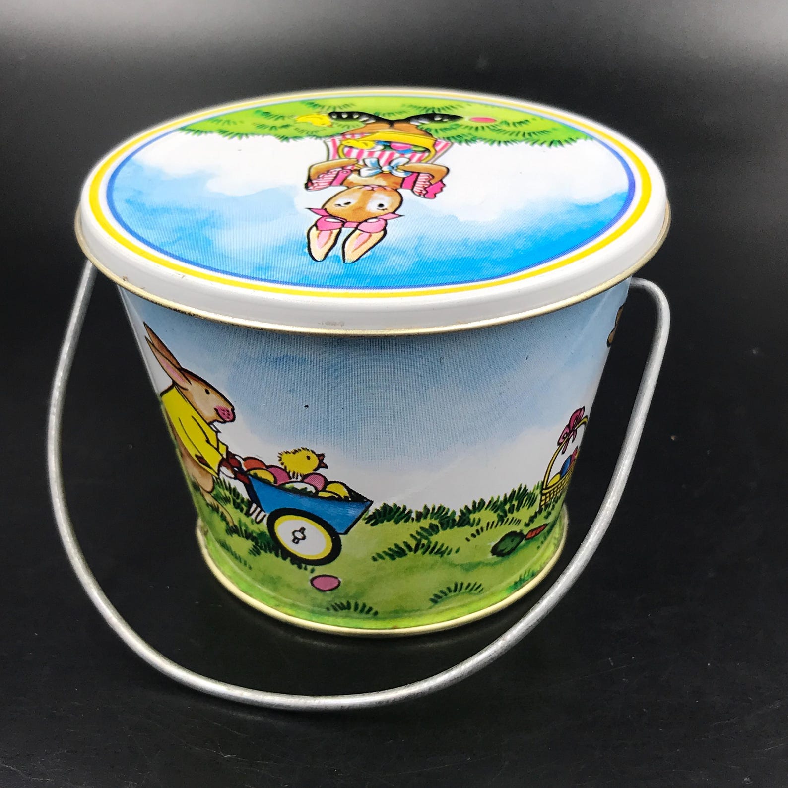 Vintage 1982 Easter Tin Pail: Lynn Gates Midwest Importers - Etsy