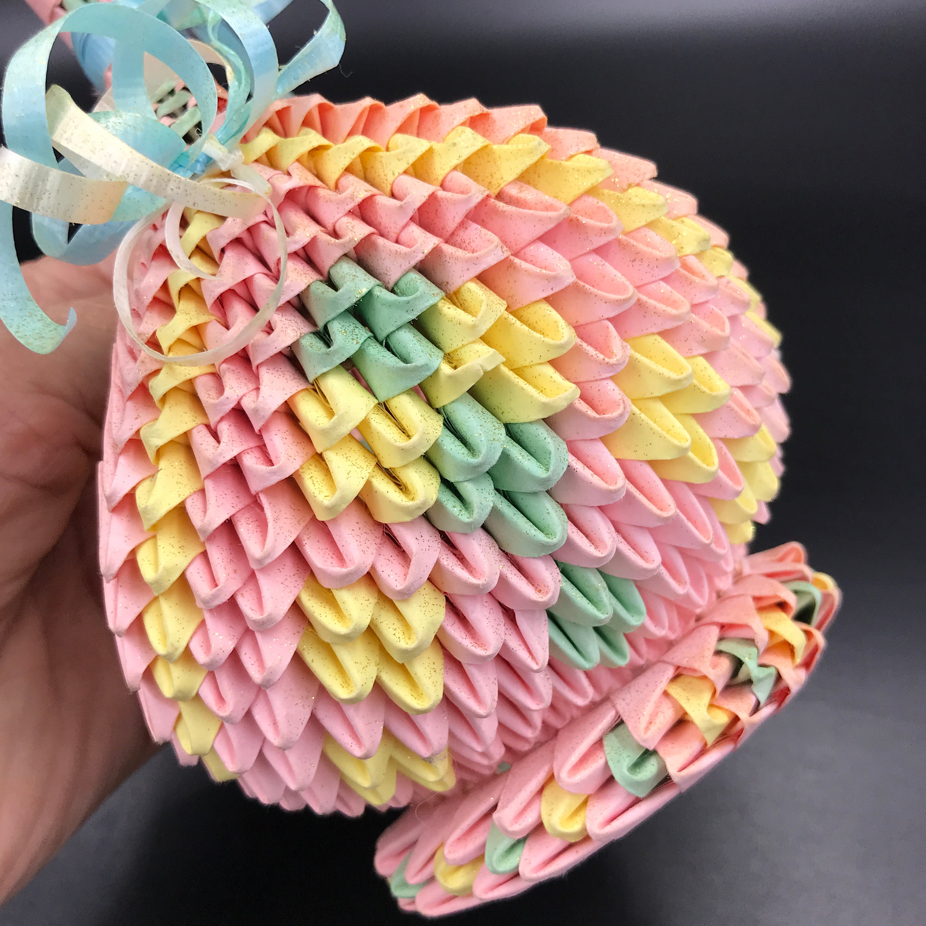 VTG Chinese Folded Paper Sculpture Swan Chinese Golden - Etsy.de