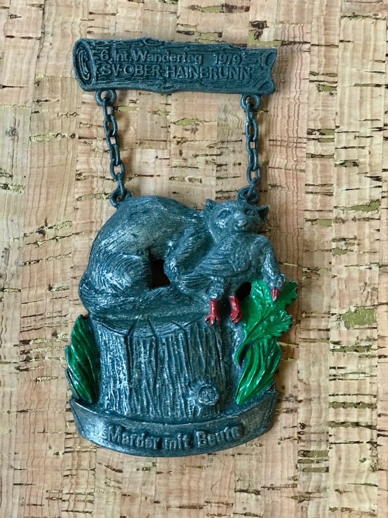 1979 WANDERTAG Volksmarch German Hiking Medal Marten With - Etsy
