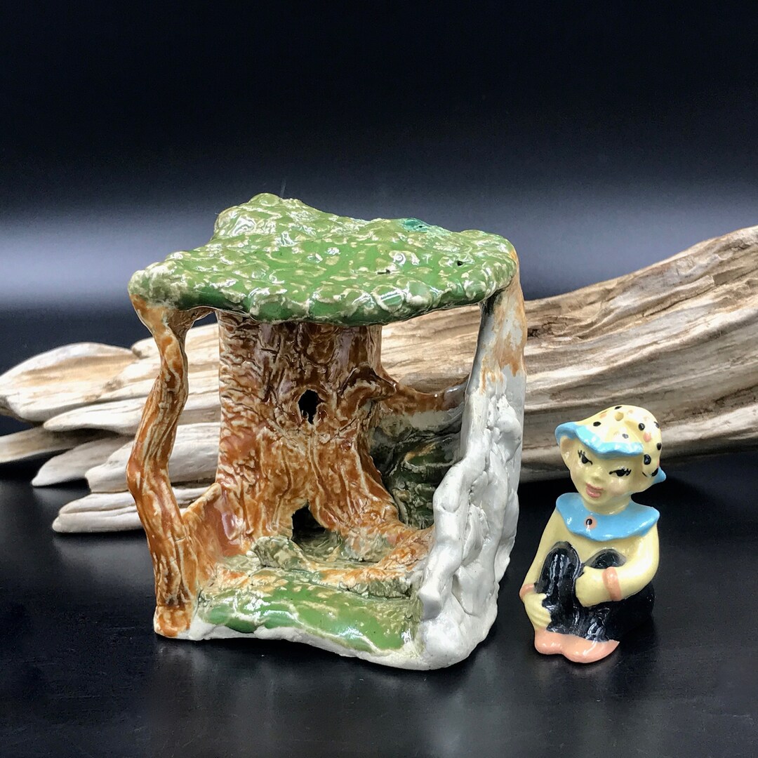 Handmade Pottery Fairy Tree House: Ceramic Garden Decor (3.5" H) - Etsy