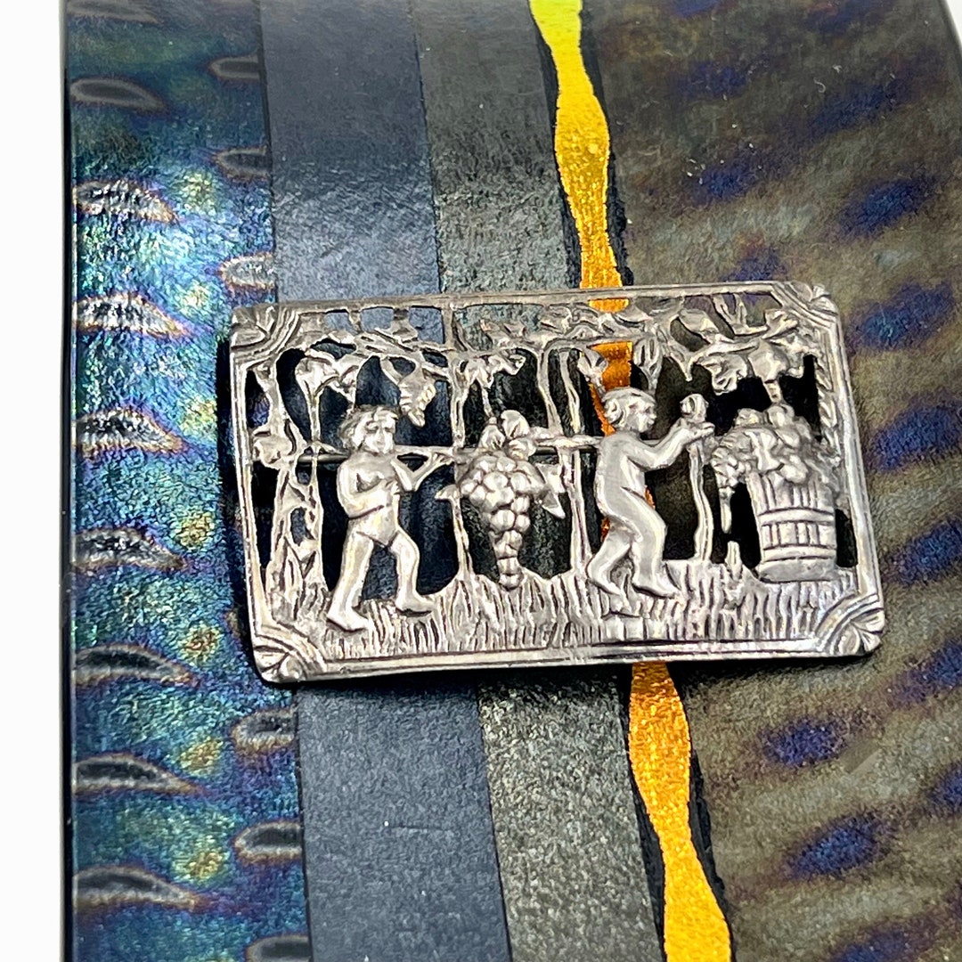 Large Vtg Sterling Silver Brooch Pin With a Vineyard Grapes - Etsy