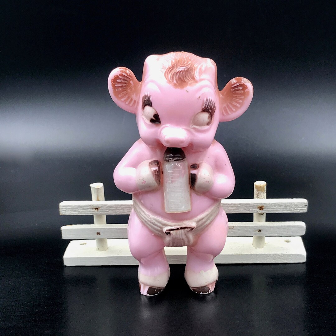 1950s Pink Celluloid Borden Co. Elsie the Cow's Son Beauregard Baby ...