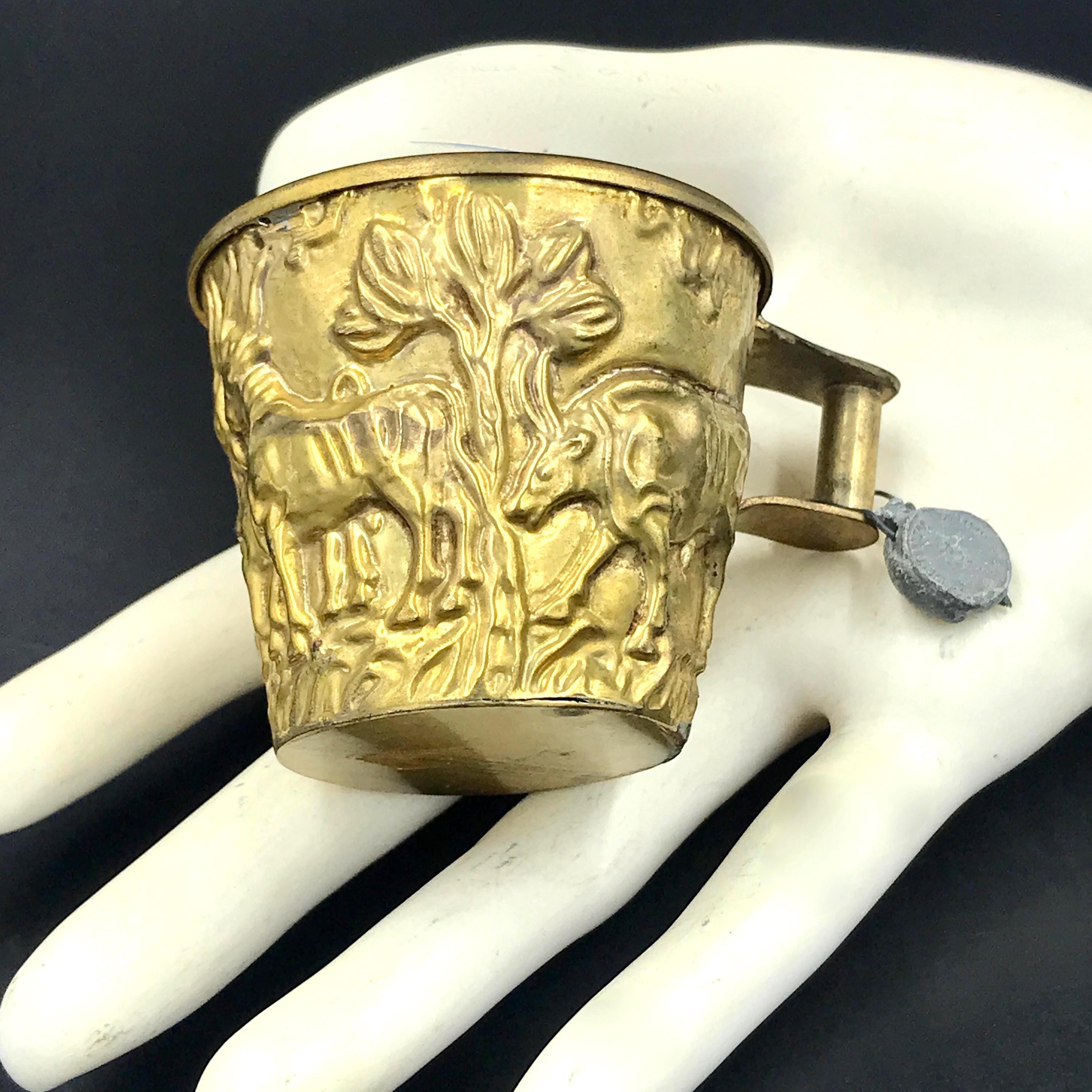 Mid-century Minoan Brass Cup: Repoussé Bulls, Ancient Greece Replica - Etsy