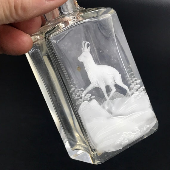 Antique Mary Gregory Perfume Bottle: Hand-Painted Ena… - Gem