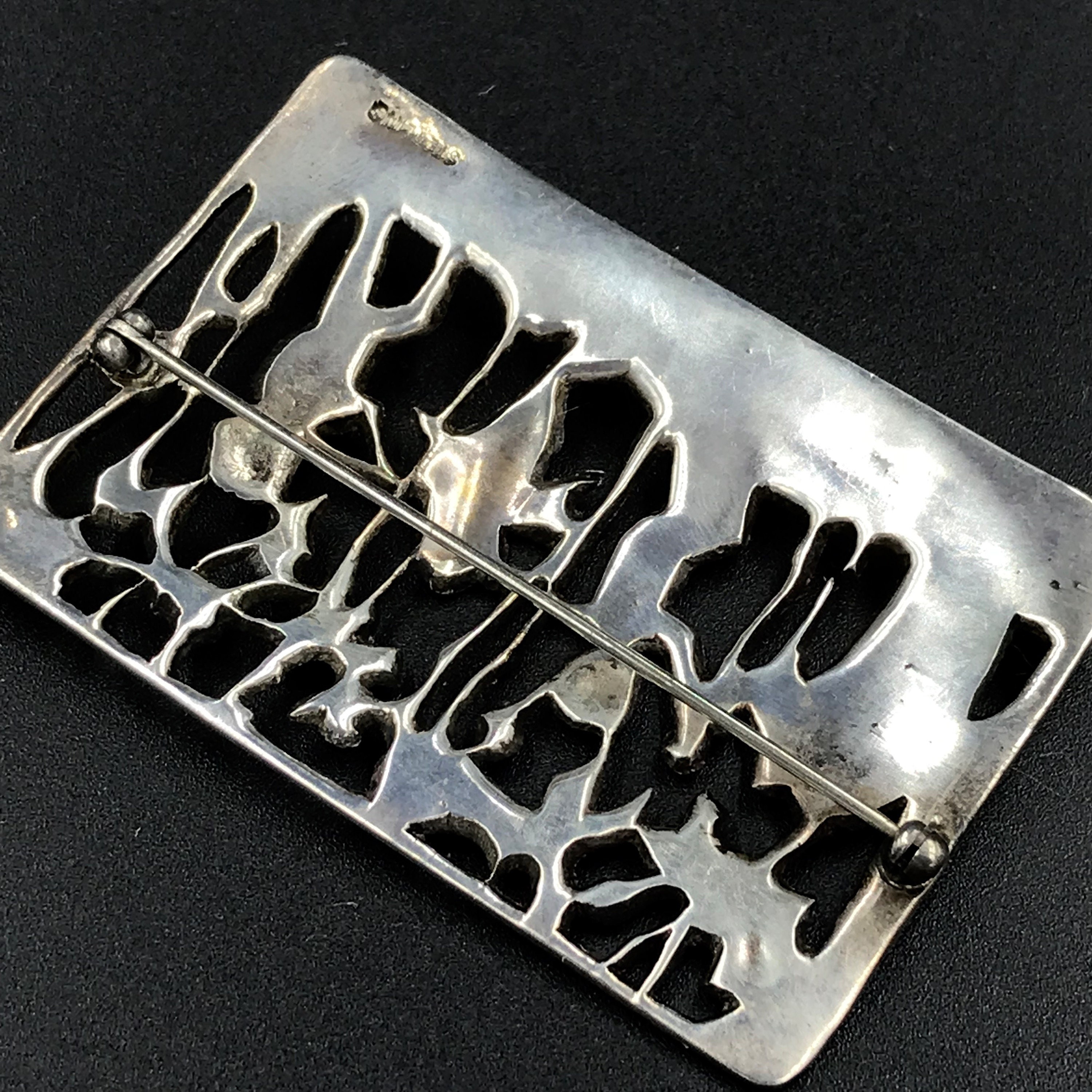 Large Vtg Sterling Silver Brooch Pin With a Vineyard Grapes - Etsy