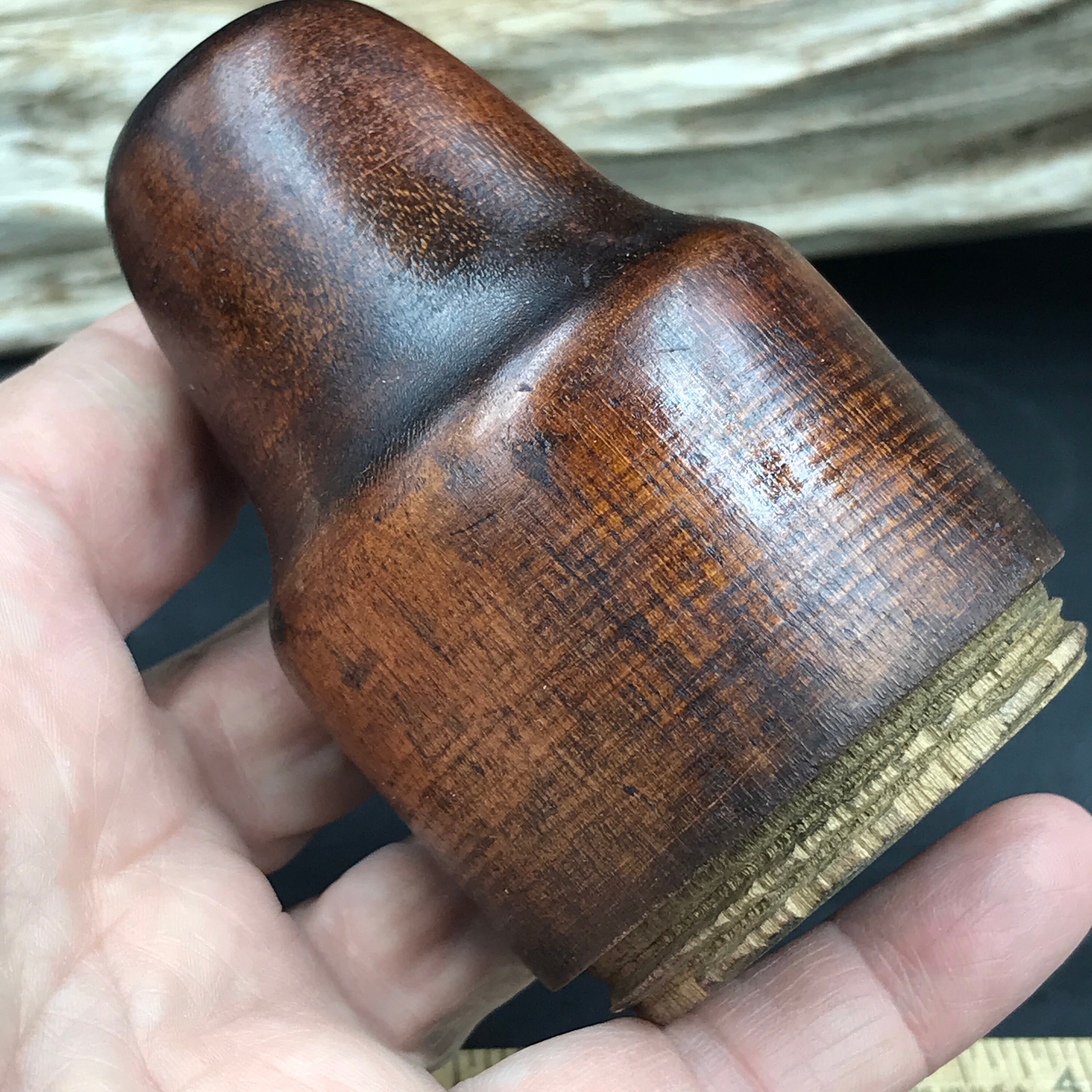 VTG to Antique Turned Wood Treenware Box Bullet Shaped - Etsy