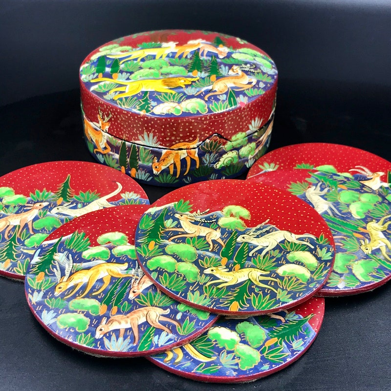Lacquer Coasters - Etsy