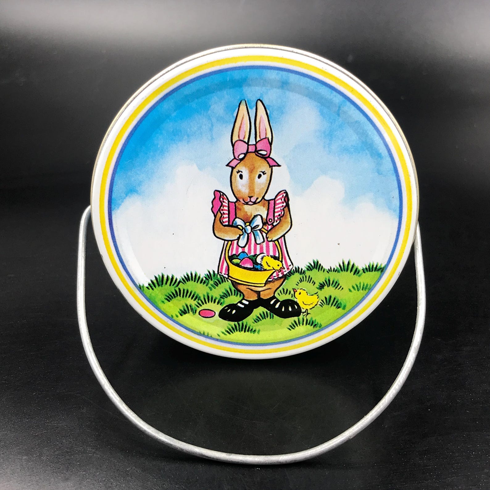 Vintage 1982 Easter Tin Pail: Lynn Gates Midwest Importers - Etsy