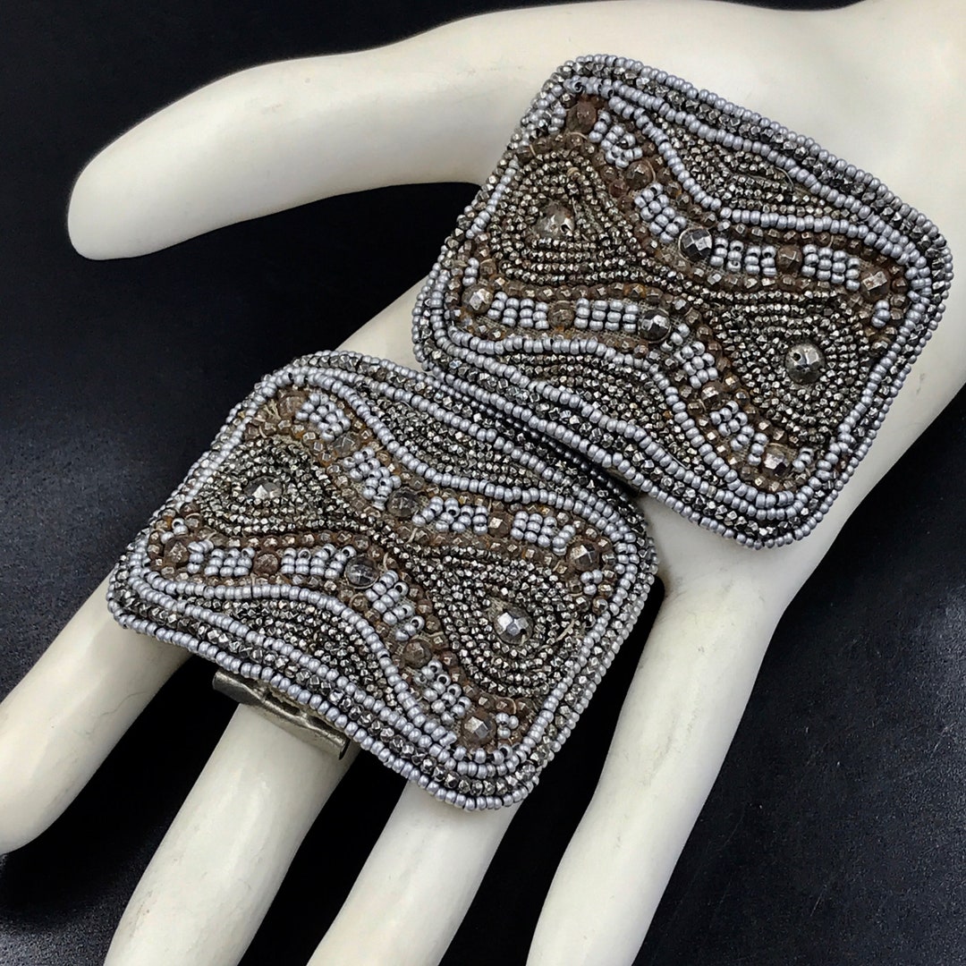 Antique Steel Cut, Marcasite, Beaded Shoe Clips With French Holfast ...