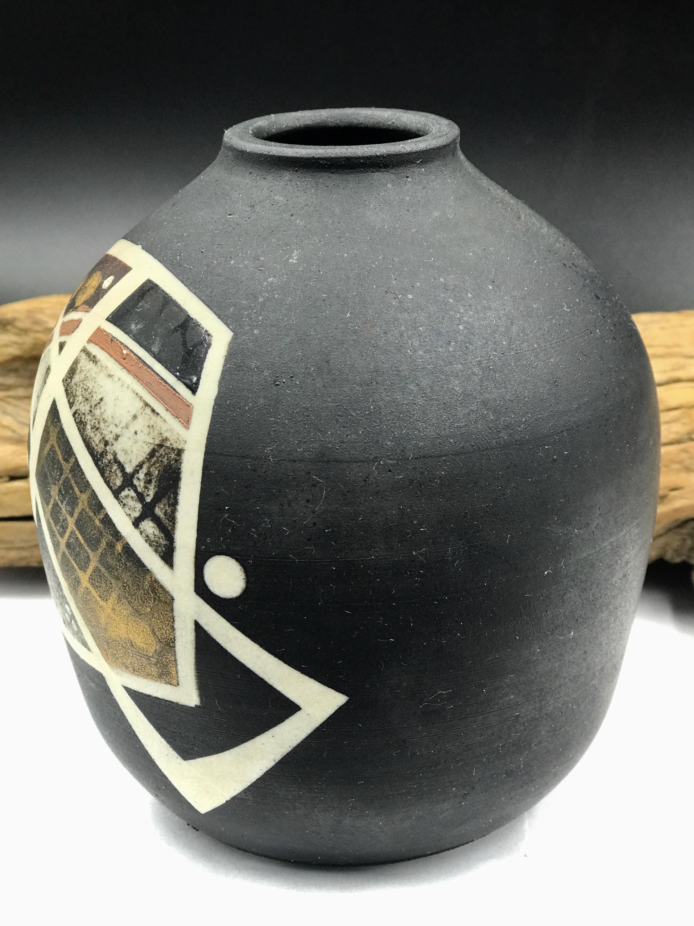 Vintage Doug Irish-hosler Studio Pottery Vase: Geometric Post Modern ...