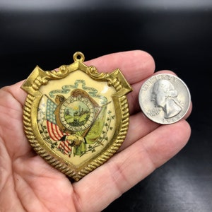 Antique Ancient Order of the Hibernians of America Celluloid Medallion, AOH U.S.A. Medallion ...