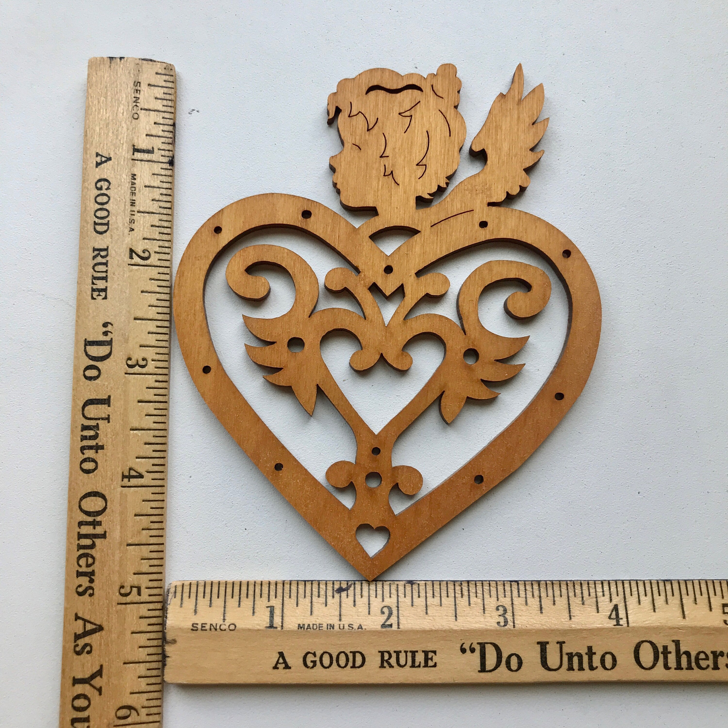 TWO 1991 Debbie Cook Laser Cut Wood Angel Ornaments Cutout - Etsy