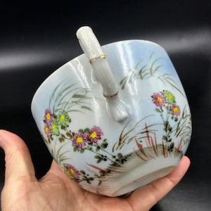 GORGEOUS Antique to VTG Japanese Porcelain Lidded Bowl With Hand ...
