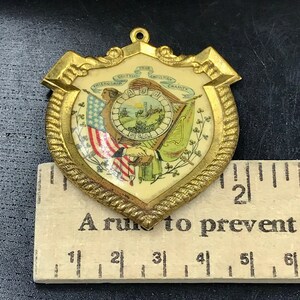 Antique Ancient Order of the Hibernians of America Celluloid Medallion, AOH U.S.A. Medallion ...