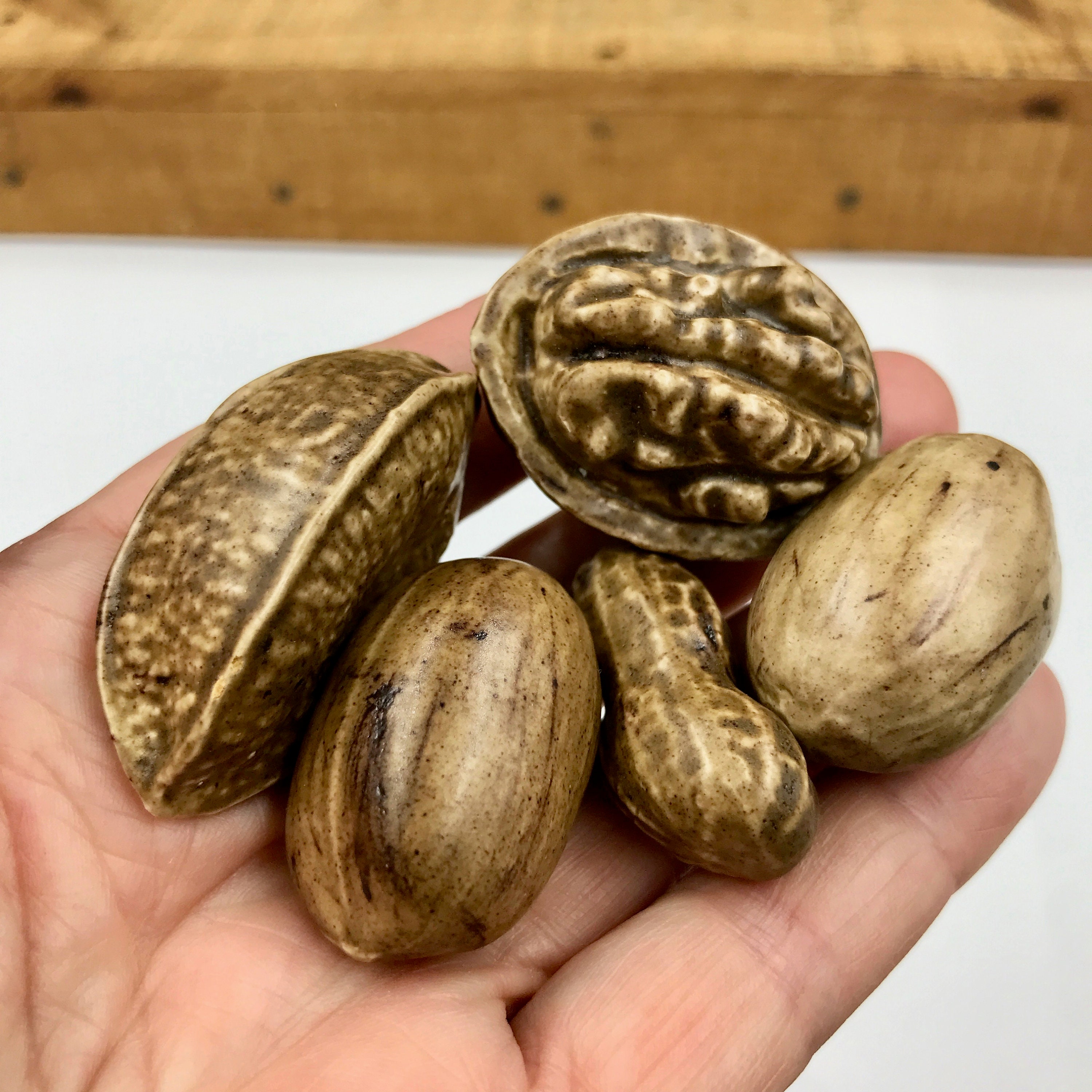 11 VTG MINIATURE Ceramic Fruit Vegetables & Nuts Miniature - Etsy