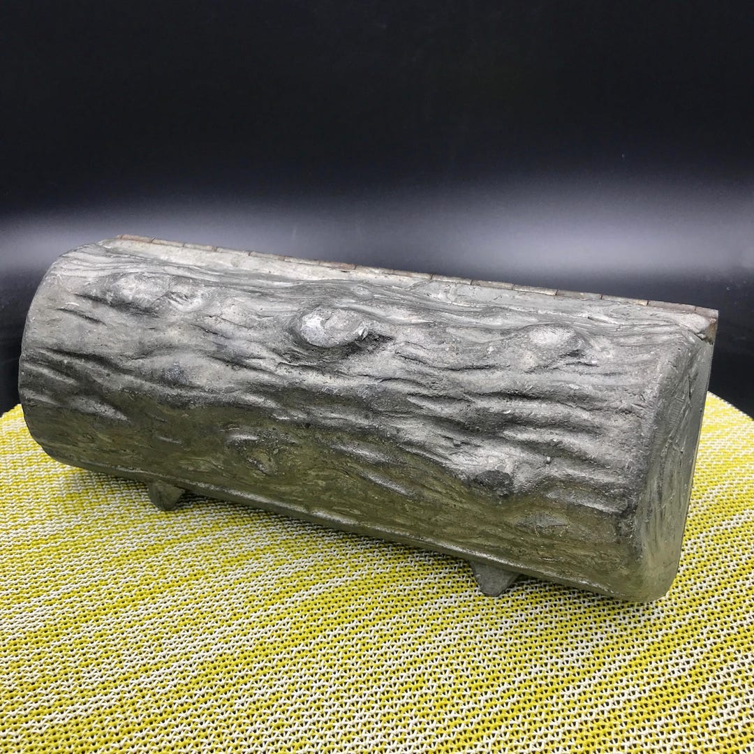 BIG VTG to Antique Faux Bois Log/tree Trunk/wood Metal Ice Cream Mold ...