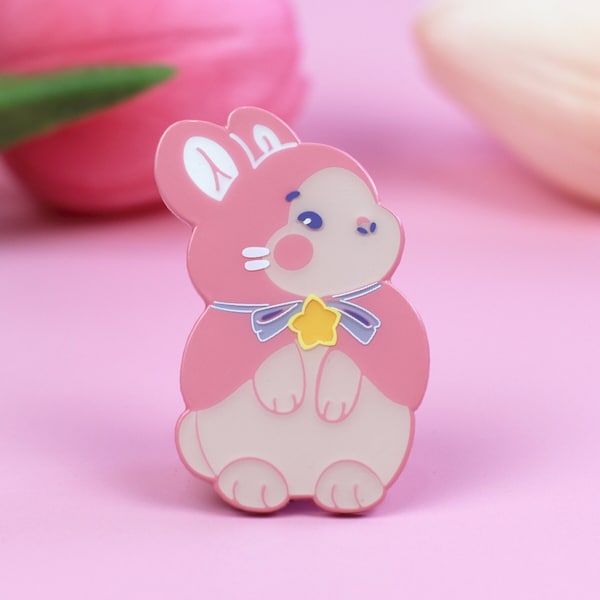 Bunny Enamel Pin - Etsy