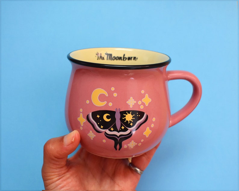 Star Child Moth Mug | Microwave & Dishwasher Safe | Enchanting Moth ...