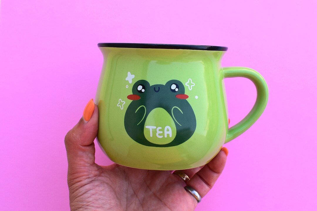 Froggo Tea Mug | Microwave & Dishwasher Safe | Cute Frog and Tea Lover ...