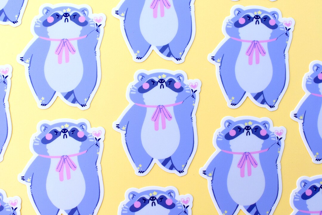 Comet the Celestial Raccoon Sticker Cute and Sassy Trash Panda - Etsy