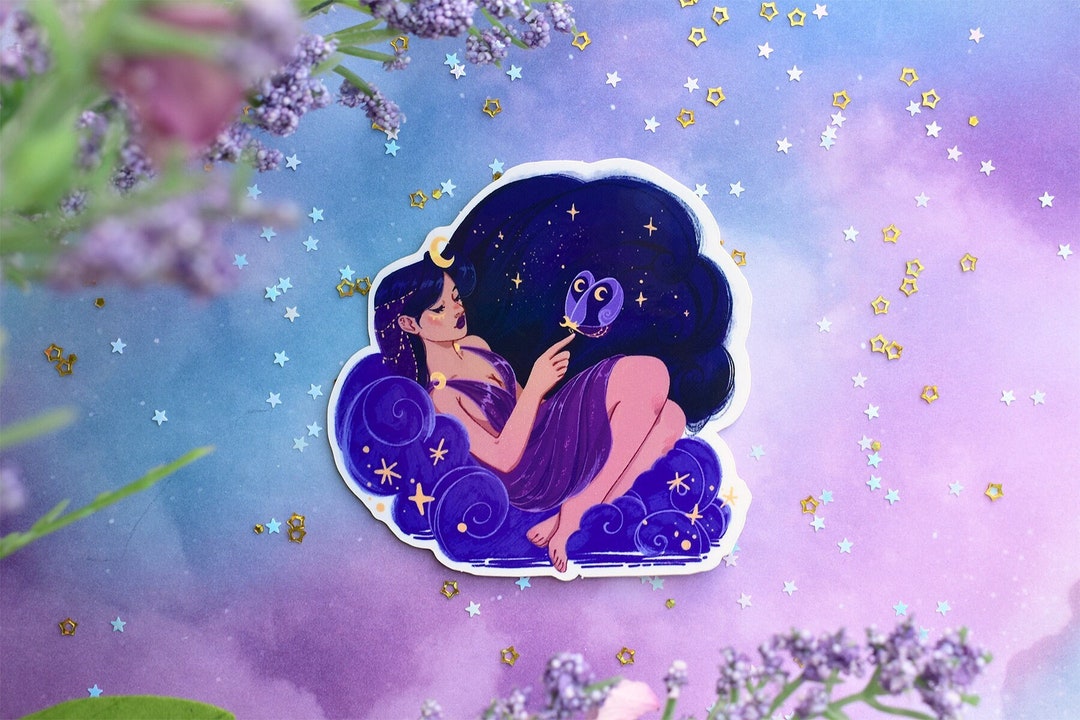 Nyx Goddess of Night Sticker Greek Mythology Vinyl Sticker - Etsy