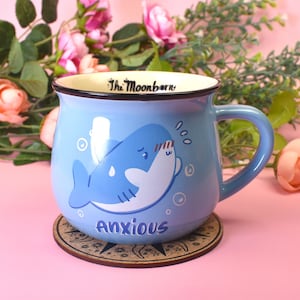 Anxious Shark Mug | Microwave & Dishwasher Safe | Cute Marine Lover ...